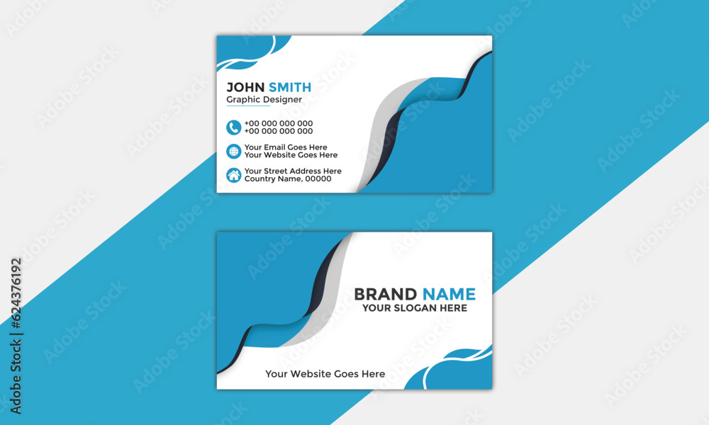 Modern and clean professional business card template Corporate and ...