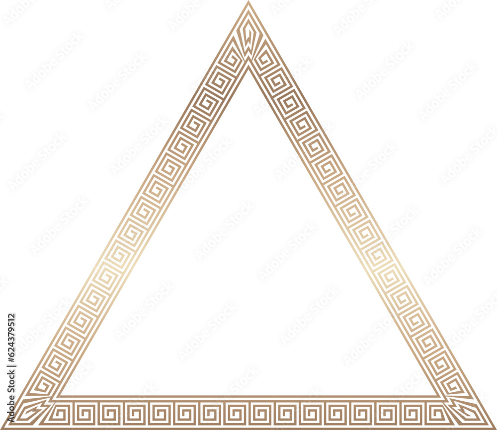 Triangle meander frame Greek key pattern Greek meander pattern ...