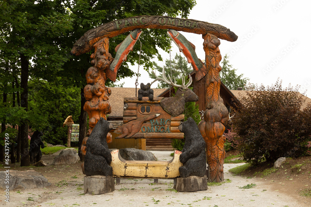 Montebello, Quebec, Canada, July 13, 2023 - First Nations style ...