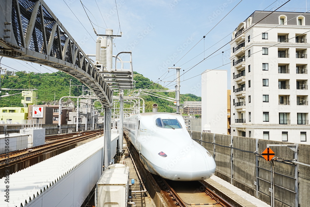 JR Kyushu, Shinkansen N700, Bullet Train, Sakura in Japan - 日本 JR九州 九州 ...