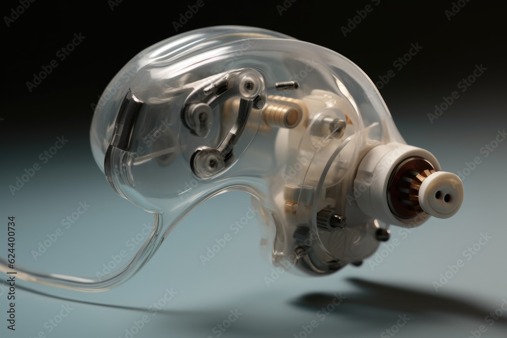 bionic ear implant improving hearing abilities, created with generative ...
