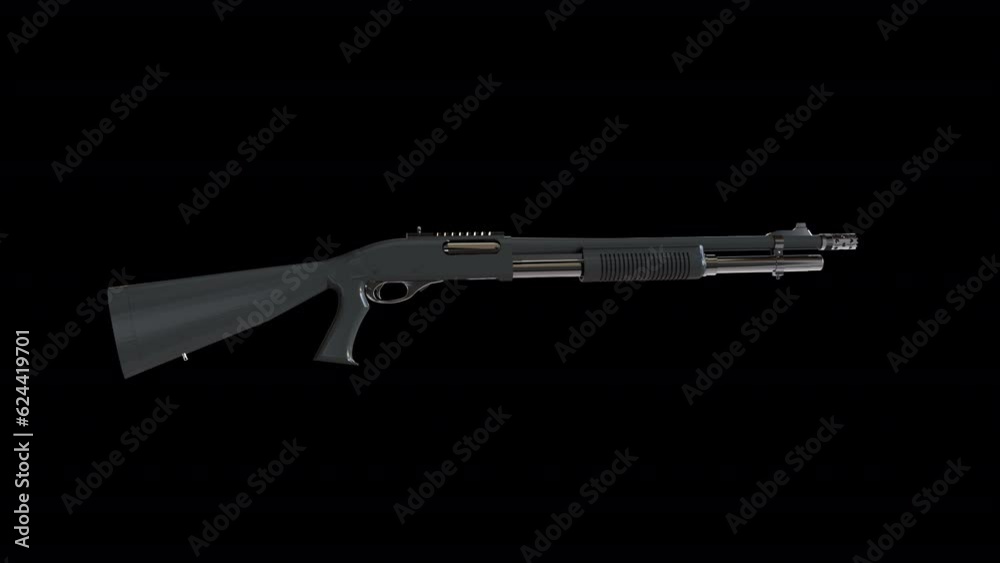 Shotgun Transform animation with transparent (alpha) background Stock ...