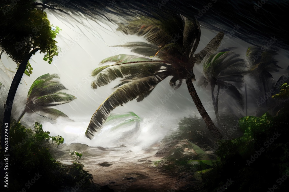 tropical cyclone, with its powerful winds and heavy rain, making ...