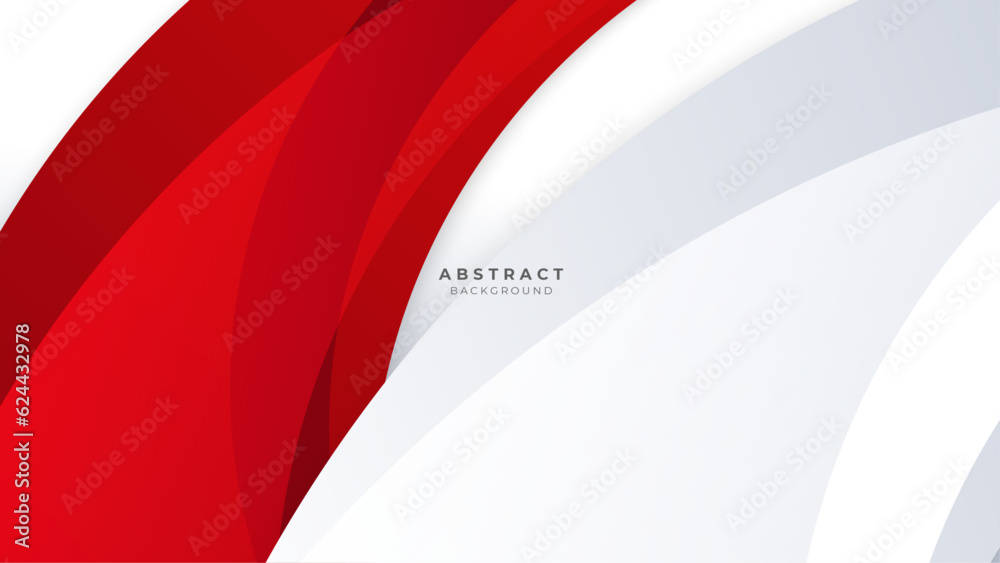 Modern abstract geometric red white background with shadow suit for ...