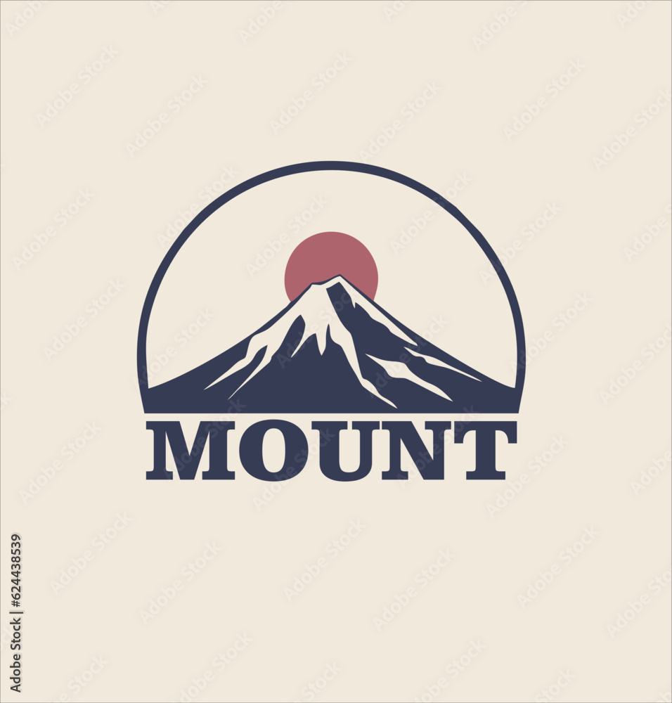 Mount fuji logo design template Vector Illustration Stock Vector ...
