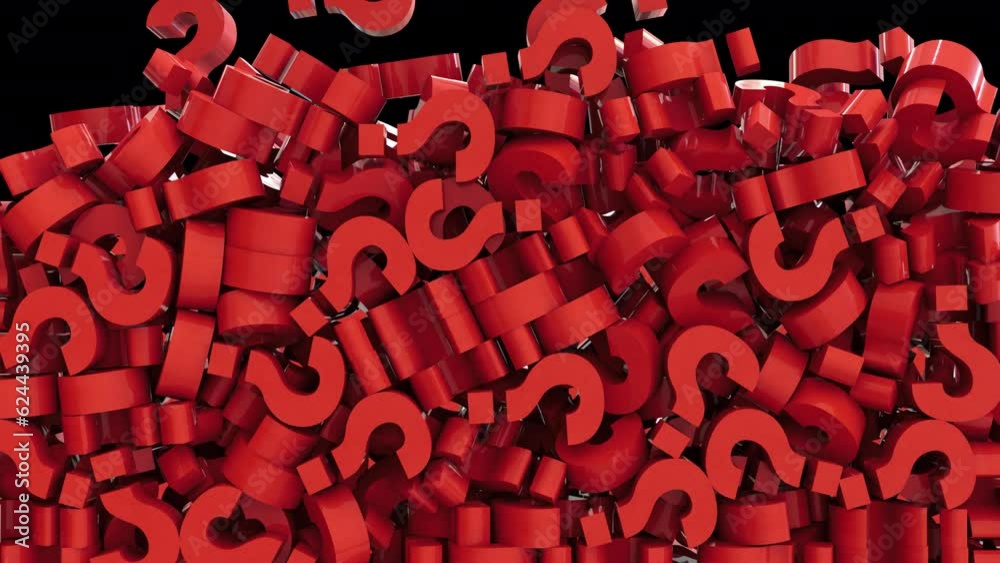 Question Mark Screen Overlay and Transition animation vídeo do Stock ...