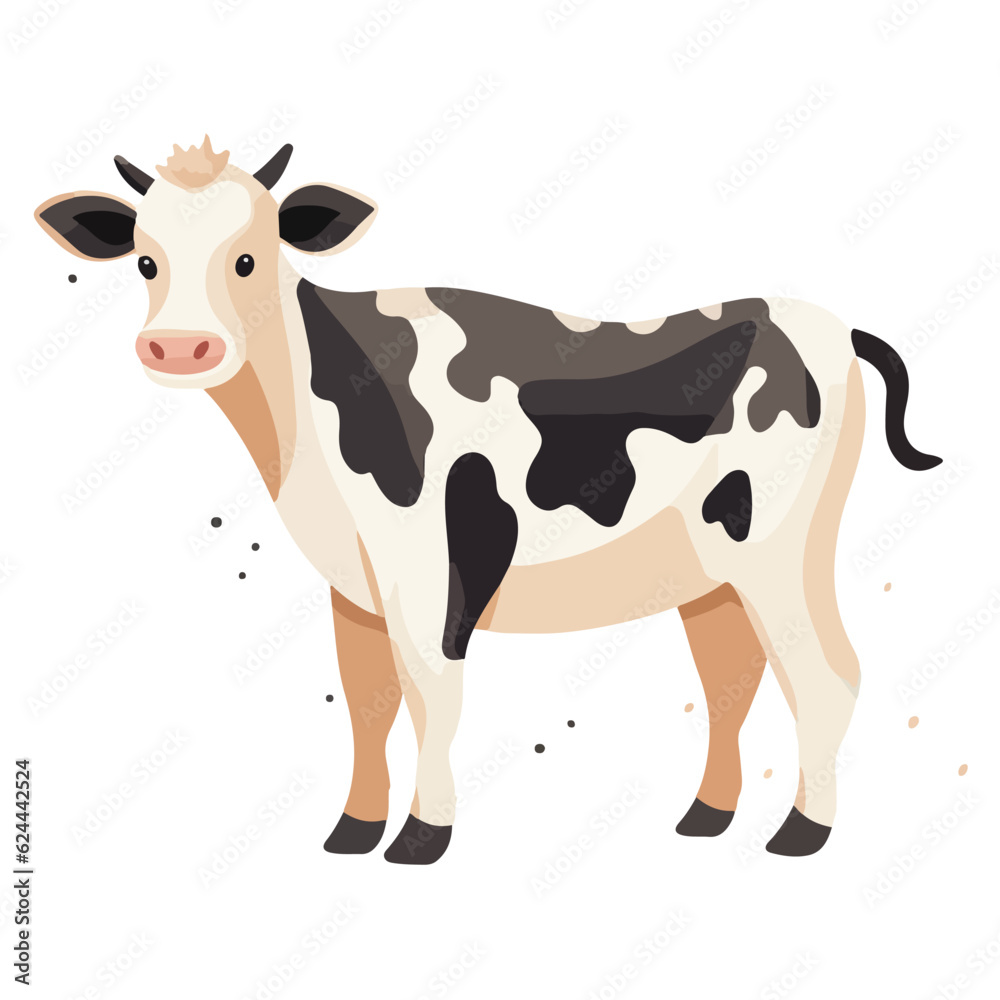 black and white cow vector,cow illustration,editable cow image ...