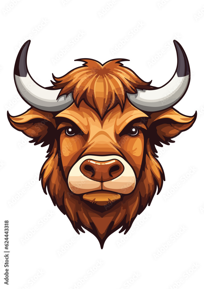 vector bull illustration,bull illustration,cartoon bull sticker,farm ...