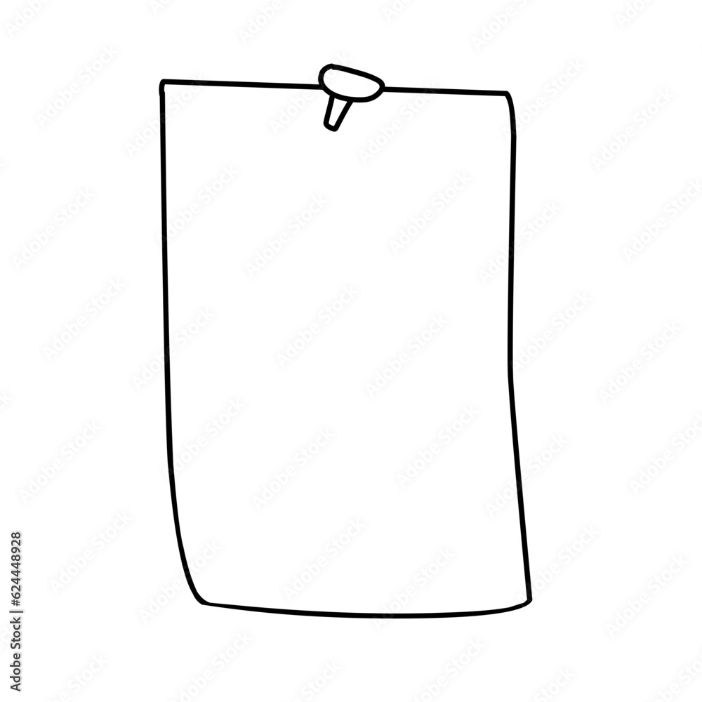 Note paper doodle, notepad, sticky note, back to school clipart Stock ...