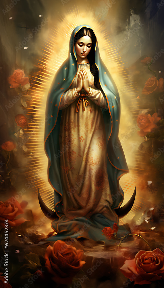 Poster Nuestra Señora de Guadalupe. Our lady of Guadalupe. – Muurposter ...