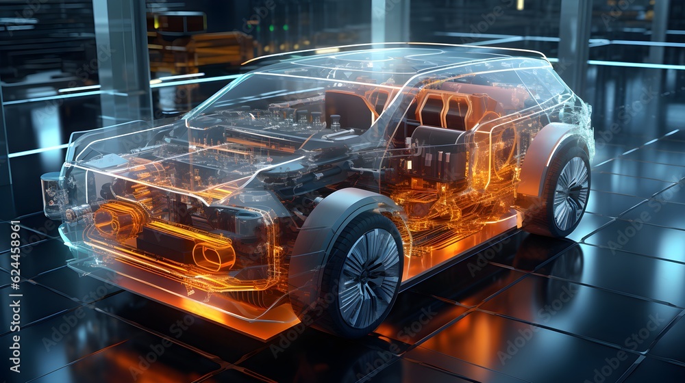 Transparent Suv with yellow internal lights, SUV having transparent car ...