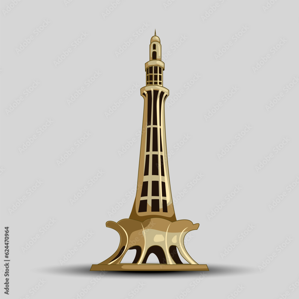 Minar-e-Pakistan. Famous Landmark of Pakistan located in the city of ...