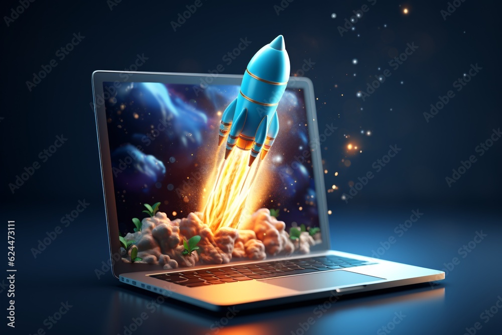 Start up concept. Sucessful start of project. Development concept ...