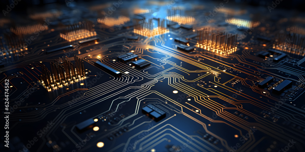 Abstract Structure of Computer Circuitry and Technology Stock Photo ...