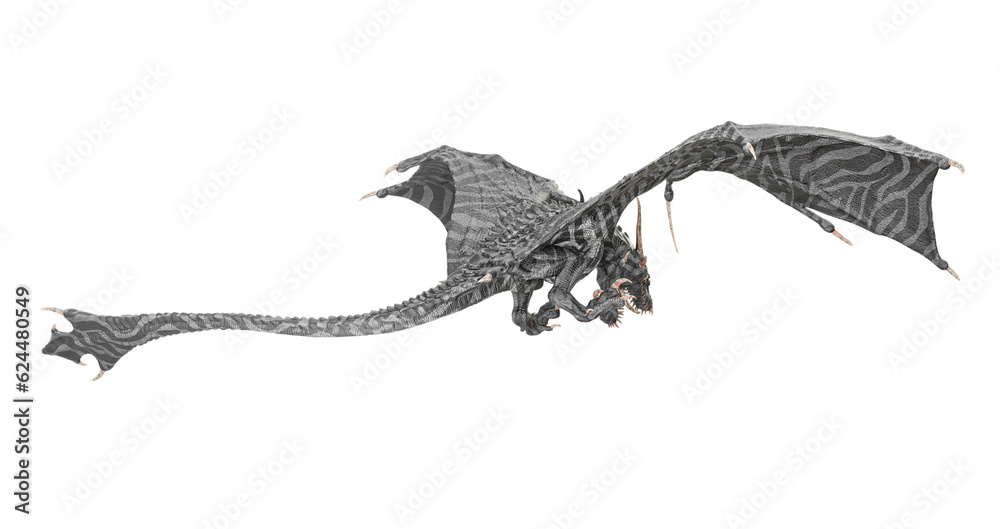 dragon is ready to pounce on rear view Stock Illustration | Adobe Stock