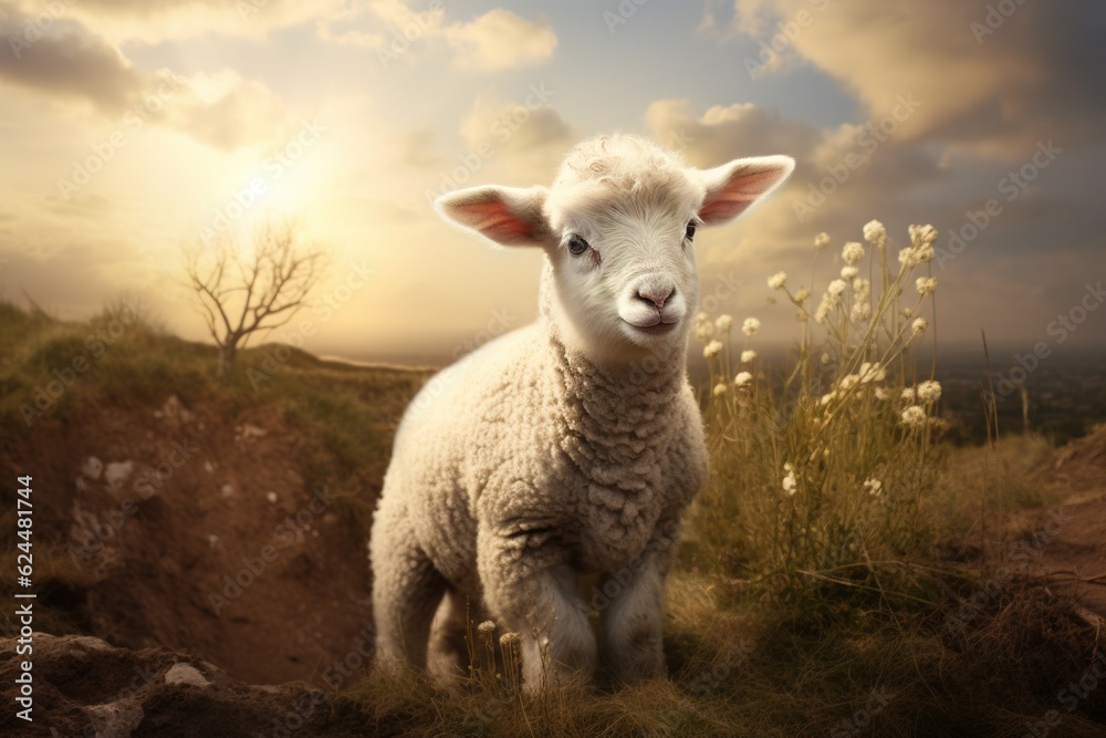 Smiling Lamb Wallpaper