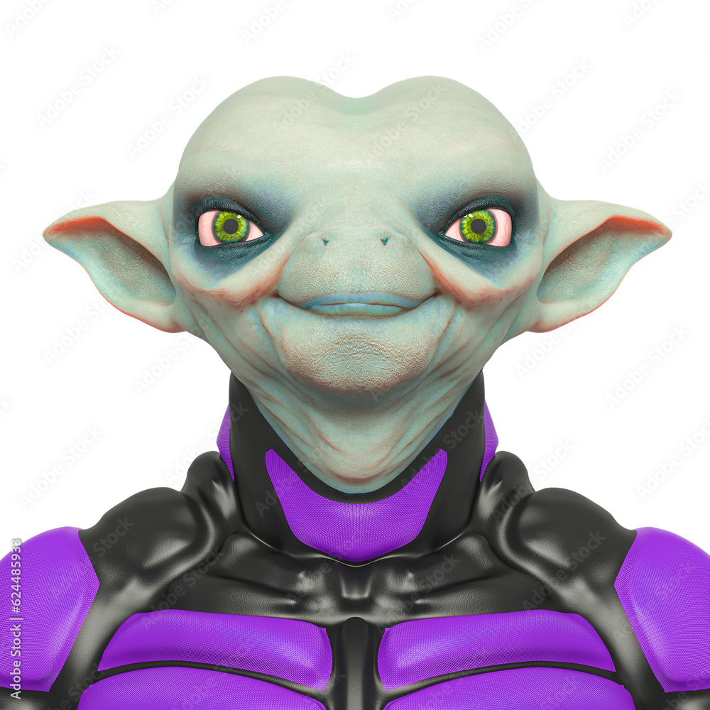 fat alien in an id profile picture Stock Illustration | Adobe Stock