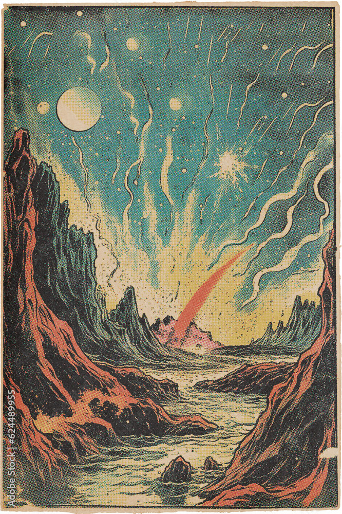 Pulp Art Comic Book Print Machine Backgrounds 8 High Resolution JPGs ...