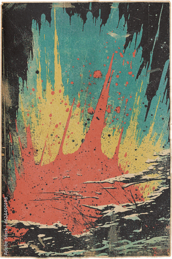 Pulp Art Comic Book Print Machine Backgrounds 8 High Resolution JPGs ...