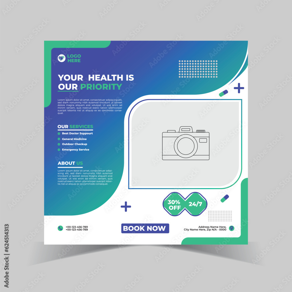 Doctor social media post design. New and unique Doctor social media ...