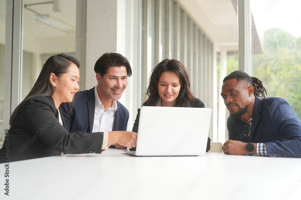 Business discussions. Shot of businesswomen brainstorming in an office ...