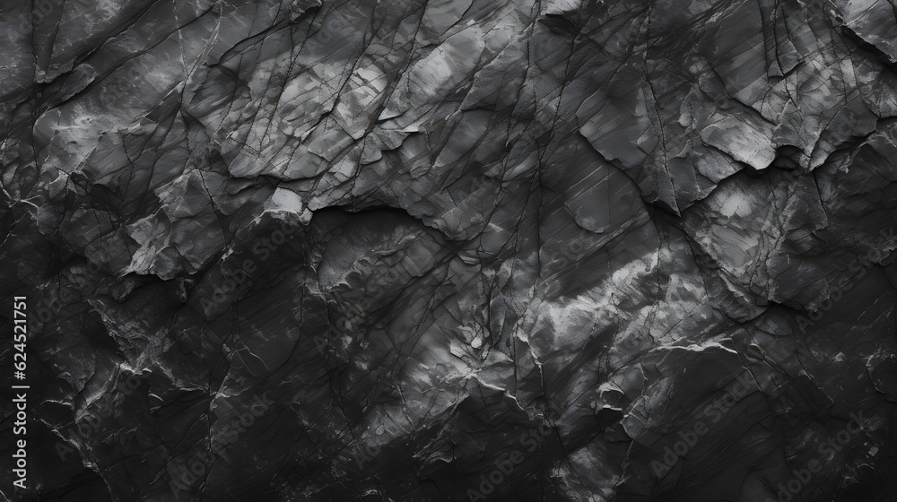 Black white rock texture. Dark gray stone granite background for design ...