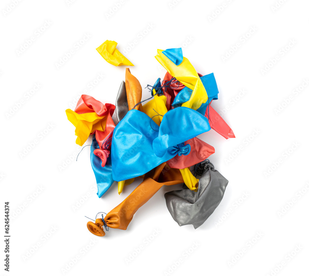 Popped Balloon Isolated, Deflated Ball, Burst Ballon, Popped Balloon on ...