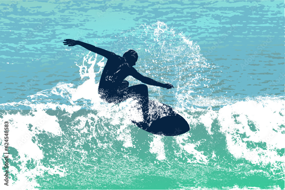 Vetor de surfeo, surf, surfista, mar, paraiso, playa, silueta, vector ...