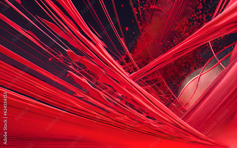 Abstract red neon color background led artificial intelligence, bright ...