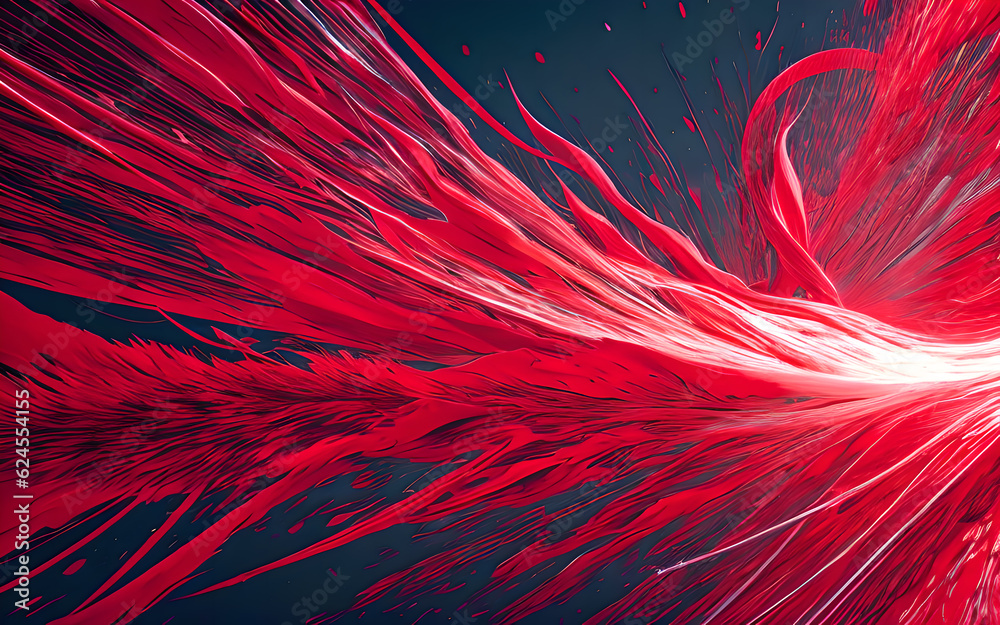 Abstract red neon color background led artificial intelligence, bright ...