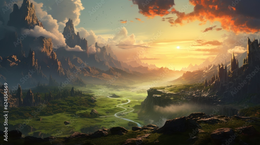 Open World Environment Game Art Stock Photo Adobe Stock