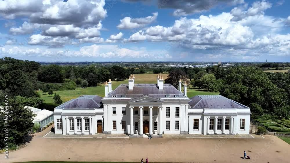 Hylands House flying high and backwards. Hylands Park Estate, located ...