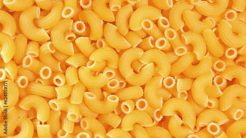 Uncooked Chifferi Rigati Pasta - Top View. Fat and Unhealthy Food ...