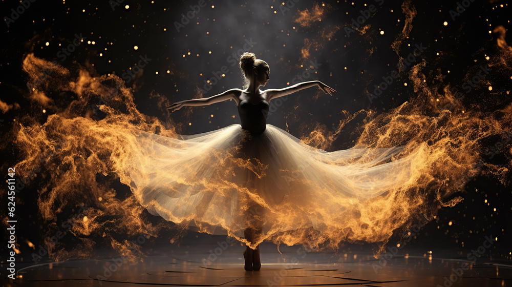 adorable ballet dancer, full body, light painting, fantasy. AI ...