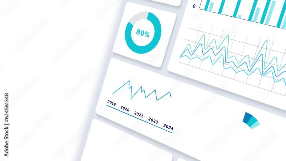 Landing Business Website with Statistical Infographics (Graph, Chart ...
