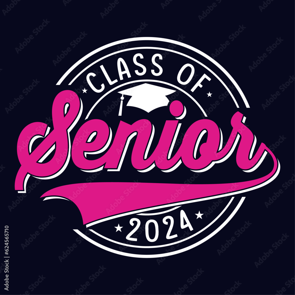 Senior Class greeting, invitation card. Text for graduation design ...