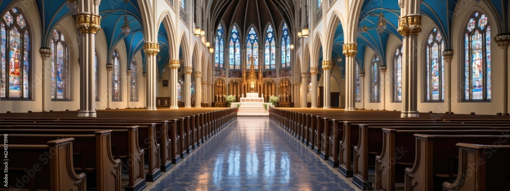 The chapel's towering spires pierce the sky, funeral background ...