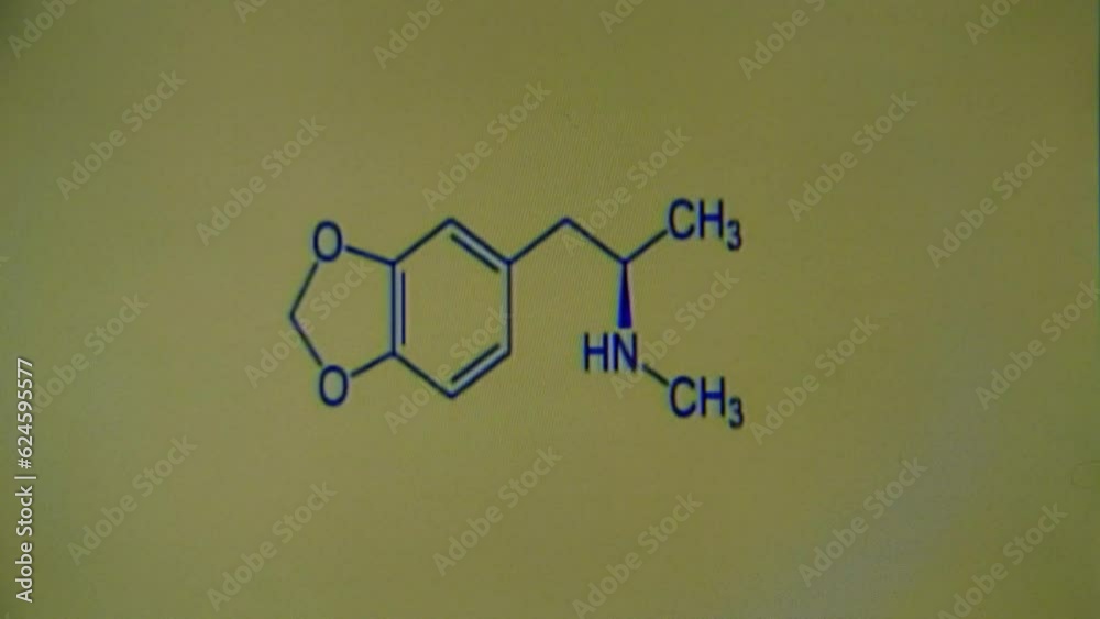 MDMA molecule structure, trippy visual effect, glitch, glitch art ...
