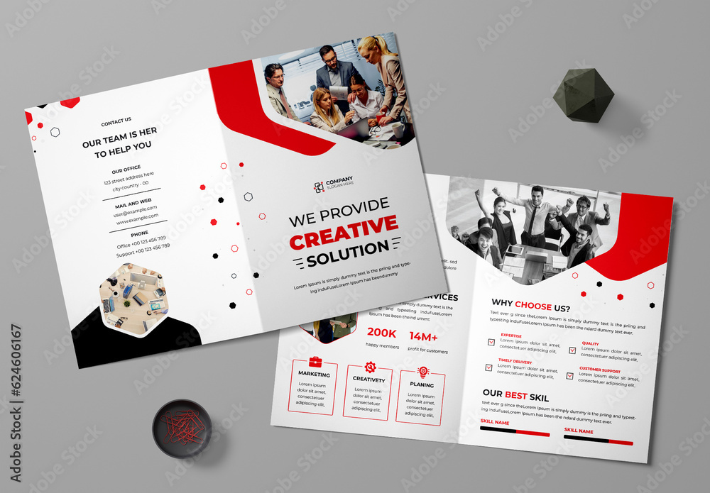 BiFold Brochure Stock Template | Adobe Stock