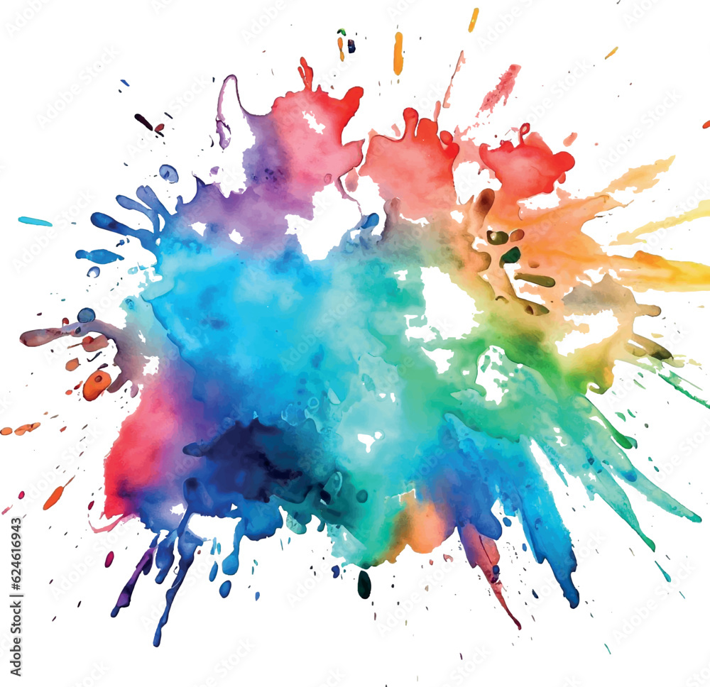 Colorful Ink Splash, Paint Splatter powder festival explosion burst ...