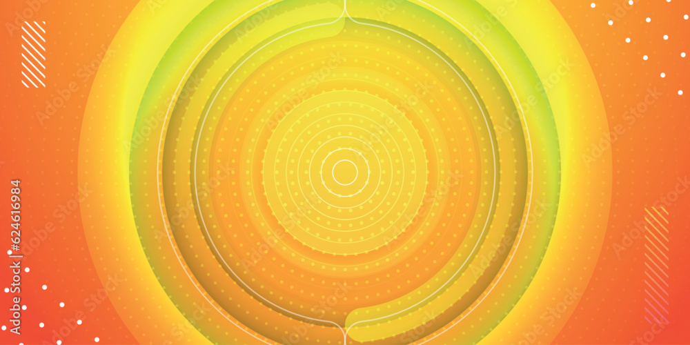 Dynamic trendy geometric abstract background. Circles, round shapes ...