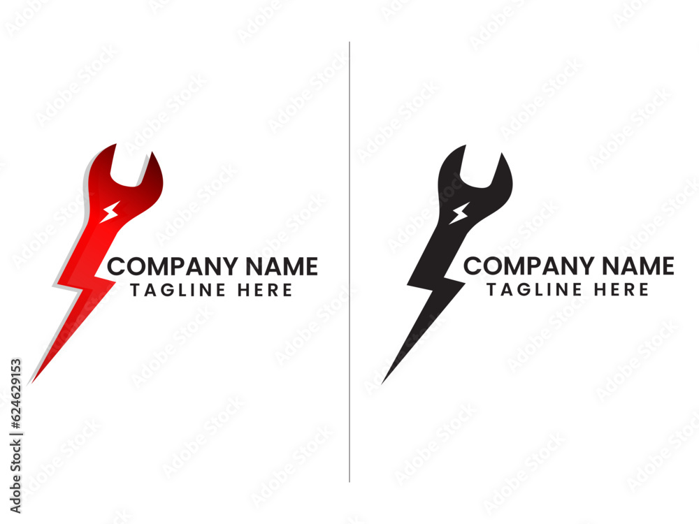 Repair energy logo design. Repair shop. Power. Service center logo ...