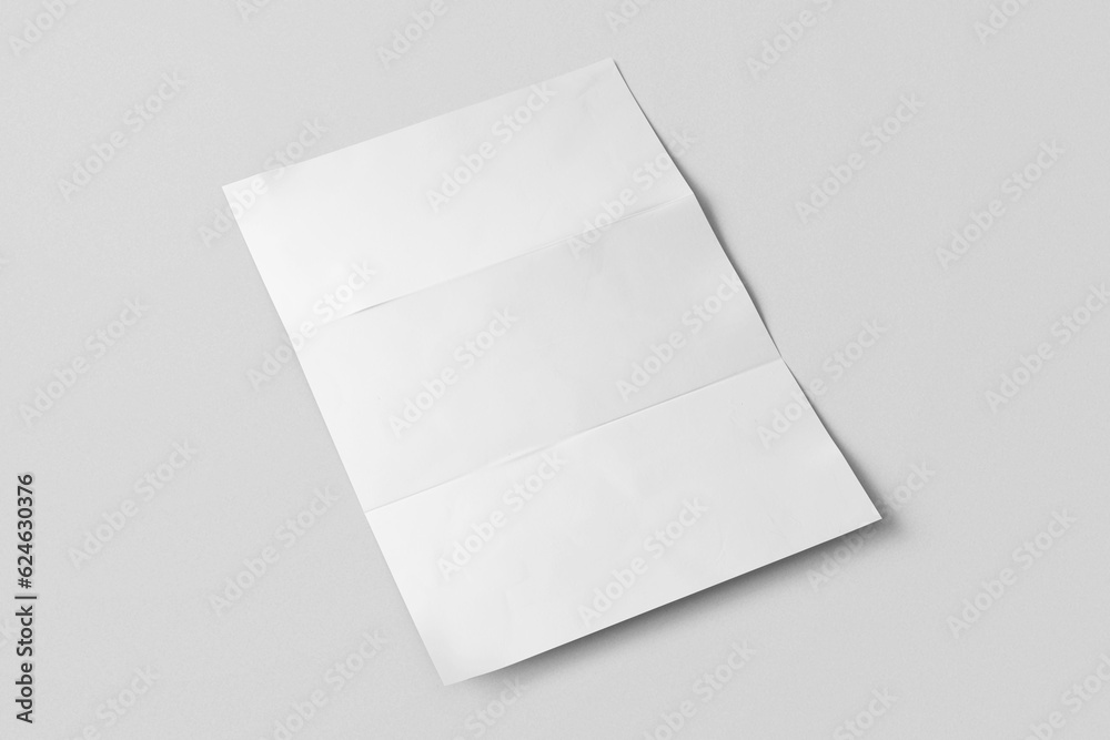 blank a3 three fold paper urban modern minimal vertical realistic ...
