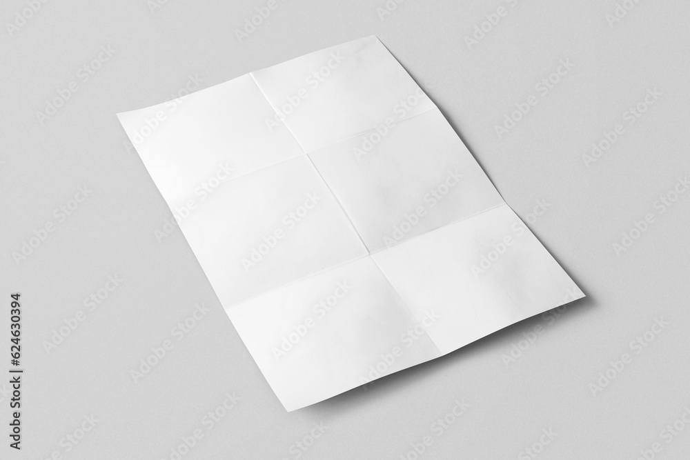 blank a4 six folded paper urban modern minimal vertical poster flyer ...