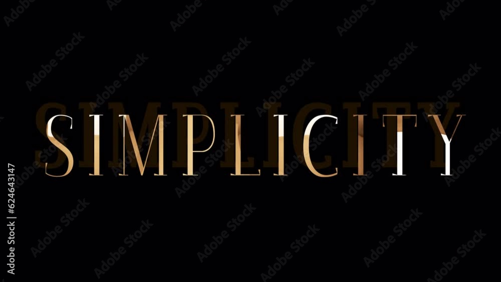 Animated simplicity word. Easy to understand. Problem solving. Looped ...