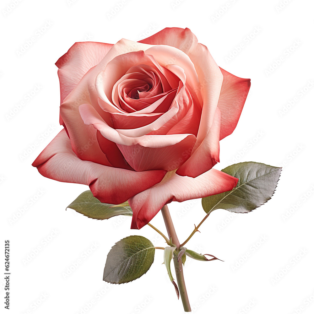 Peach, Pink Rose on transparent background Remove png created with ...