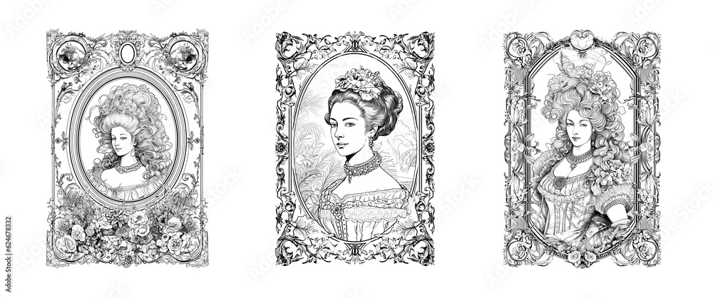 Portrait of beautiful women from Baroque and Renaissance times ...