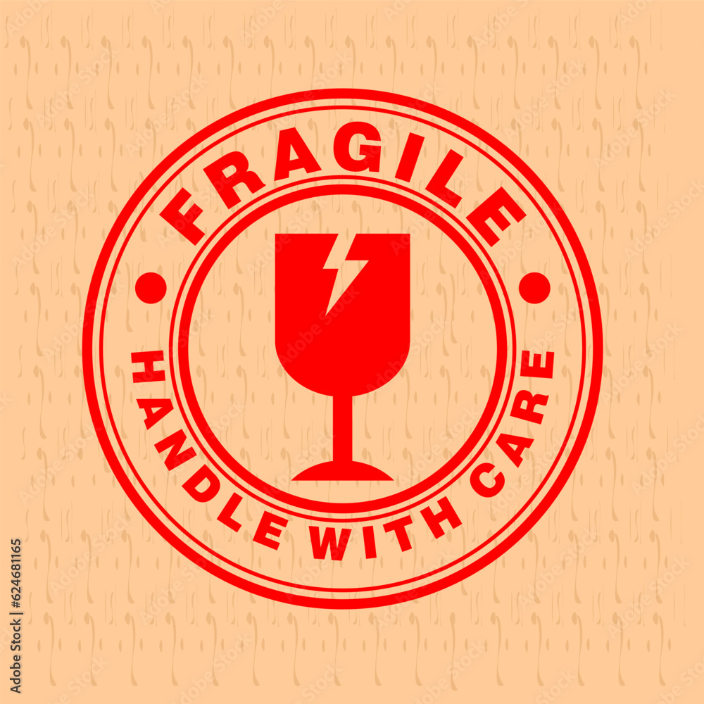 Fragile, Don't Drop, handle with care, sticker label Stock Vector ...