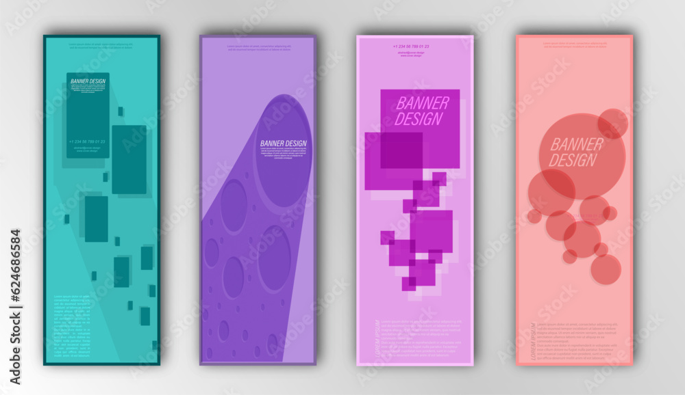 Set of geometric backgrounds for banners, textures, textiles, cards ...