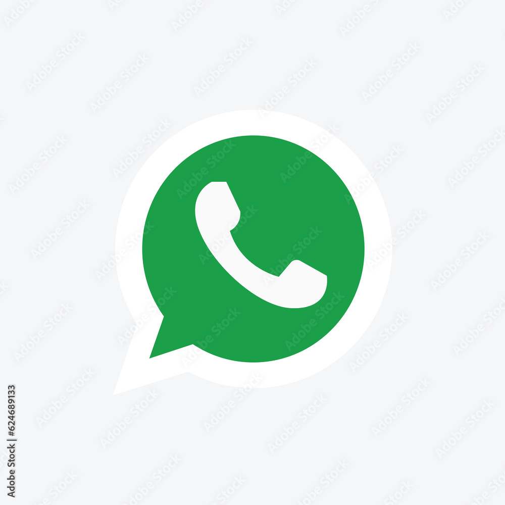 Vetor de Whatsapp logo design in perspective. Logo design for Whatsapp ...